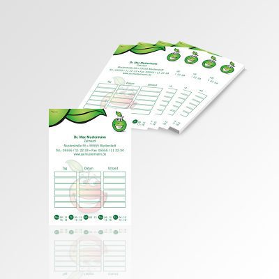 Terminzettel 1603 für den Zahnarzt - DocCards® more than print